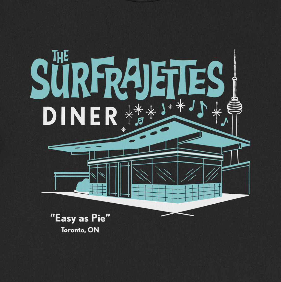 The Surfrajettes "Diner" T – Hi-Tide Recordings & Nu-Tone